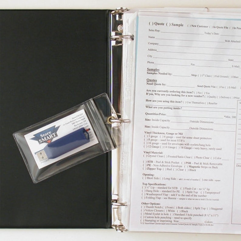 USB Flash Drive & Business Card Holders - Zip-top and Hang Hole ...