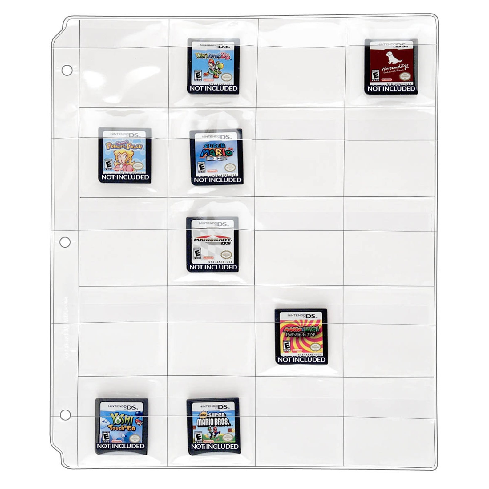 Storesmart - Video Game Card & Cartridge Binder Page Variety Pack - 12 ...