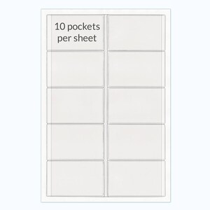 Business Card Pockets - Peel & Stick Open on the SHORT Side - (ZSTB222S ...
