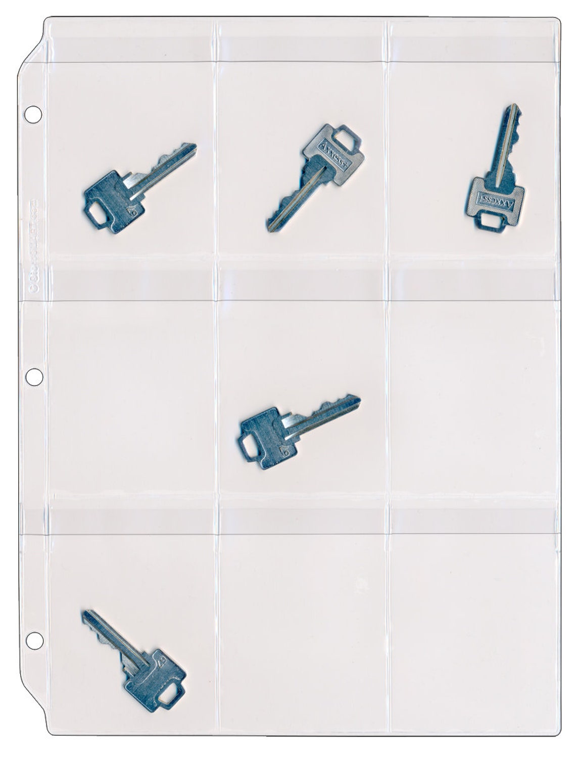 Storesmart Key Holder Clear Vinyl Binder Pages Top Load With Flaps ...