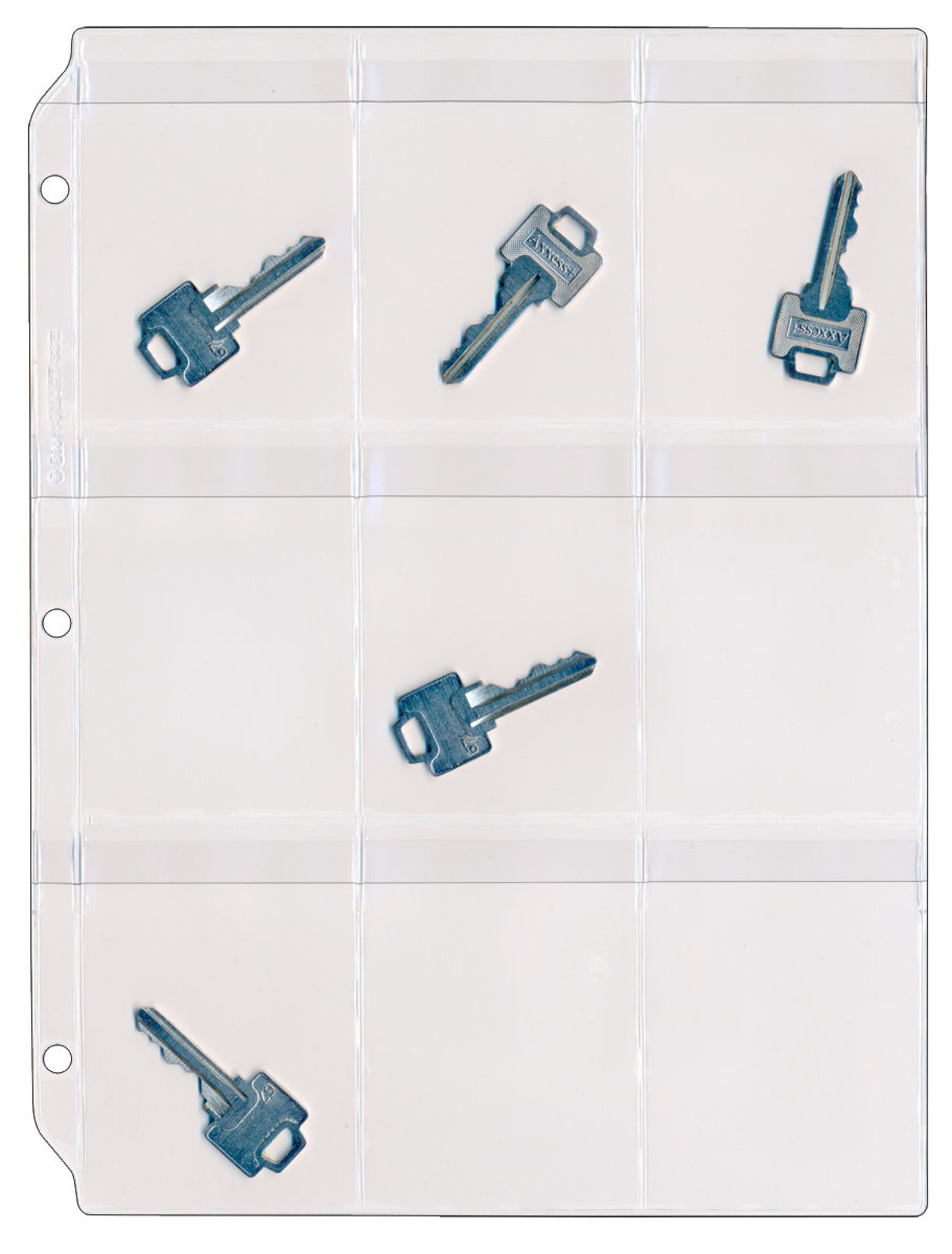 Storesmart Key Holder - Clear Vinyl Binder Pages - Top Load With Flaps ...