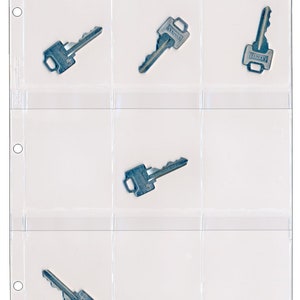 Storesmart Key Holder - Clear Vinyl Binder Pages - Top Load With Flaps ...