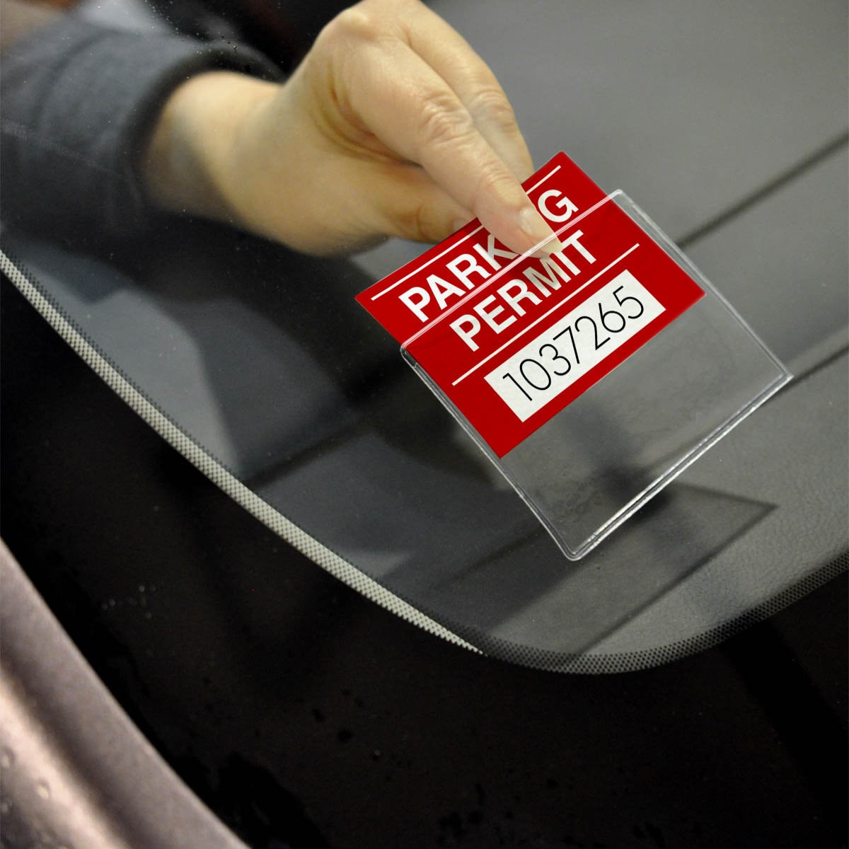 Storesmart - Parking Permit Holder for Windshields - Adhesive Back ...