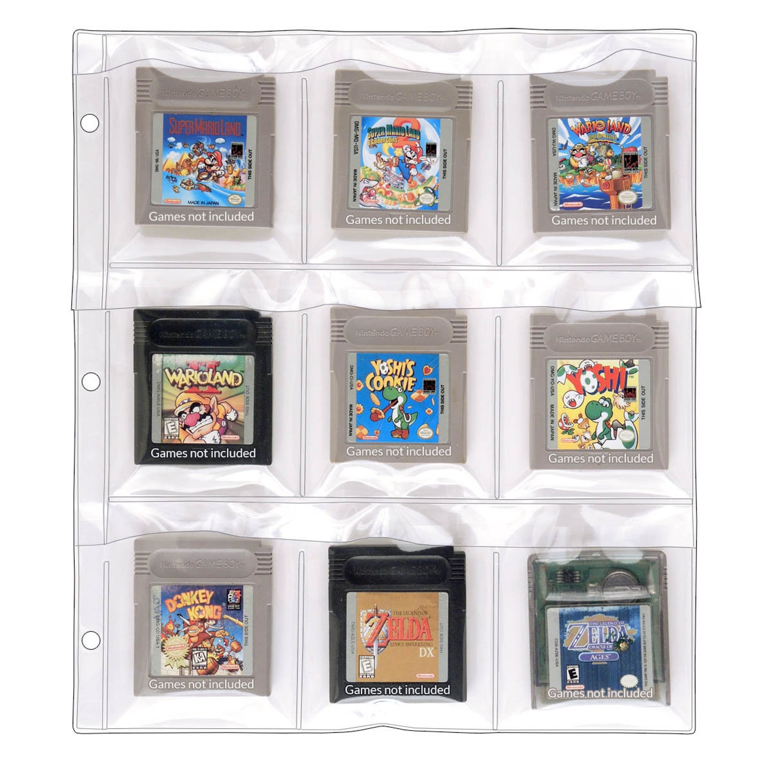 Storesmart - Video Game Card & Cartridge Binder Page Variety Pack - 12 ...