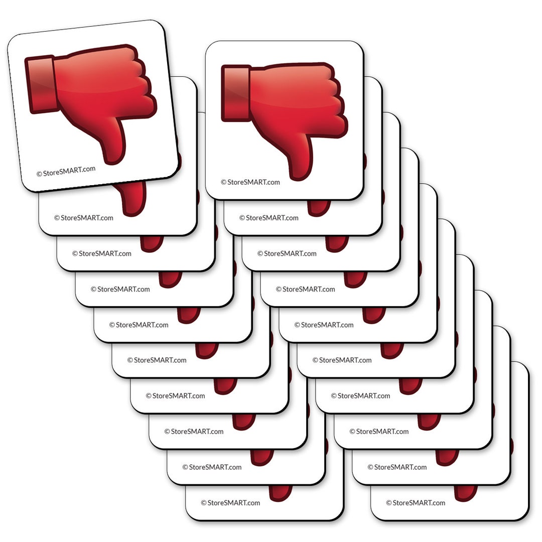 Storesmart Thumbs Down Magnet - 1 1/4" Square - (THBD125-R) - Etsy