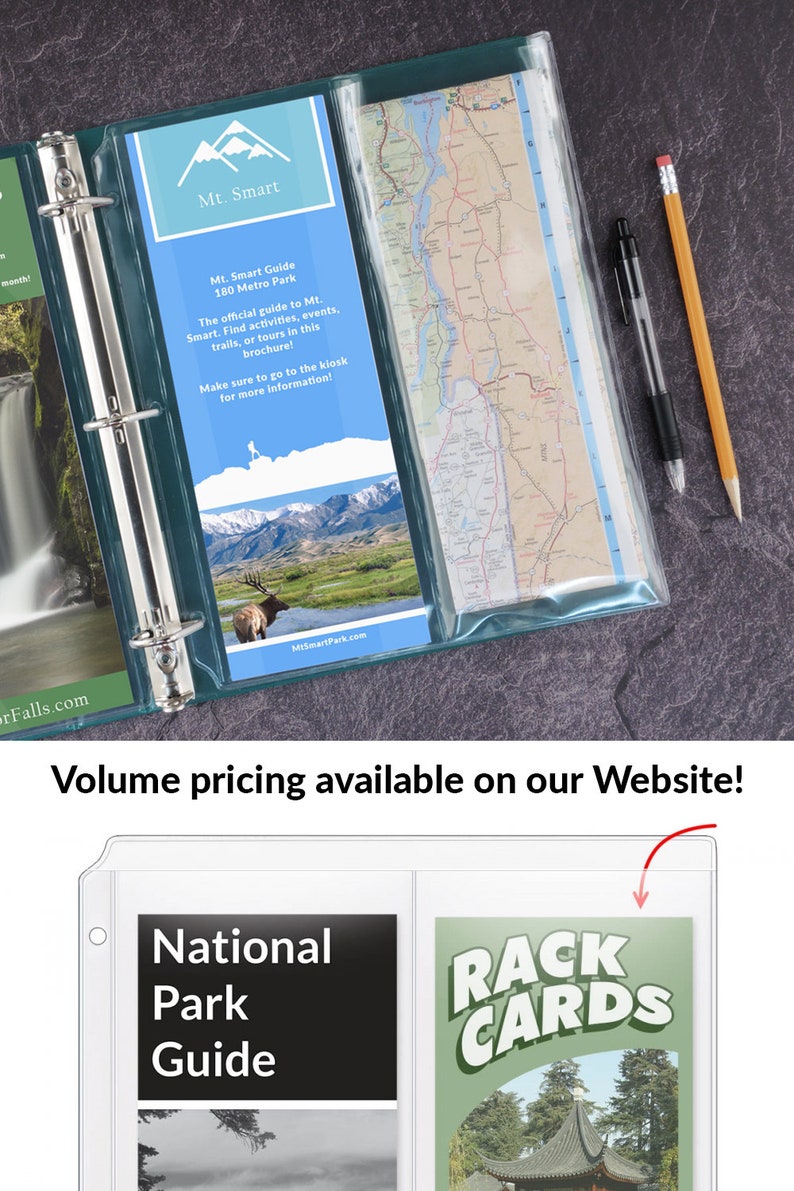 Rack Cards/travel Brochures Binder Pages - 4 1/4" X 11" - (RMC830) - Etsy