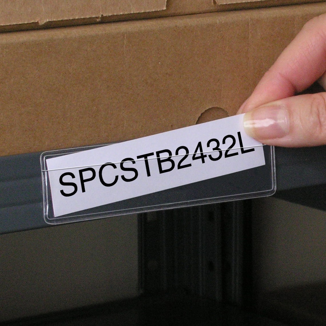 Peel & Stick 1" X 4" Shelf Tag/label Holders - Open Long Side ...