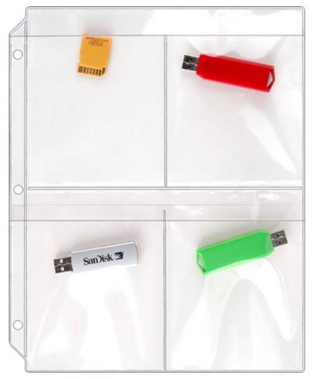 Storesmart - 4-pocket Clear Plastic Binder Page With Flaps (SPT600-4F ...