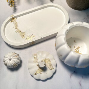 Fall Decorative Tray, White Aesthetic, Trinket Tray,jewelry Tray ...