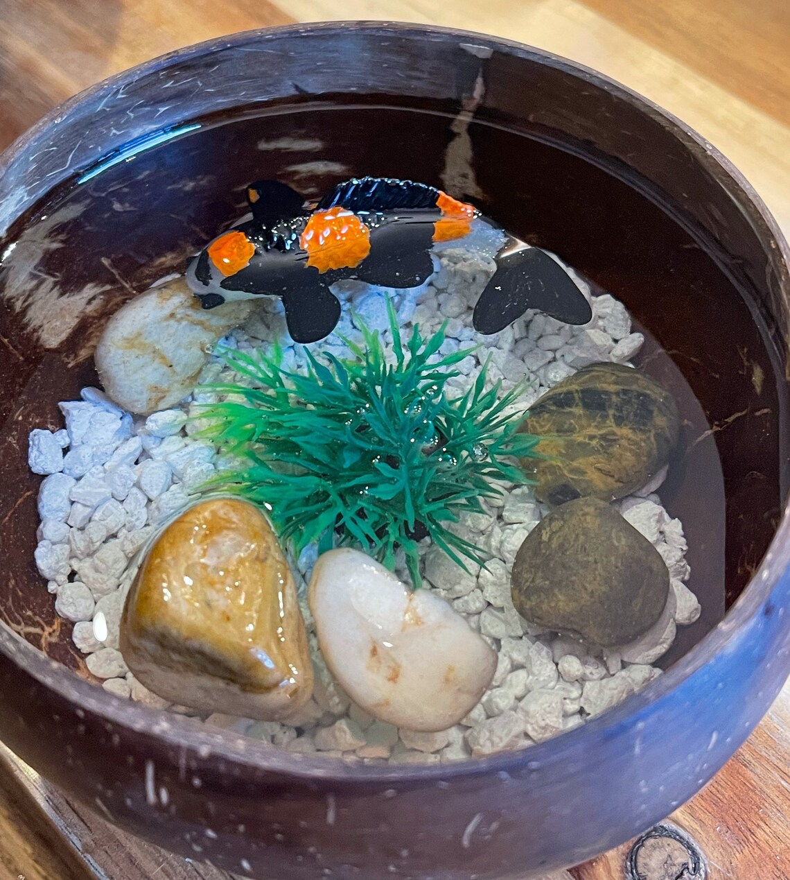 Resin Koi Fish Bowl Fish Bowl Coconut Bowl Table Decor - Etsy