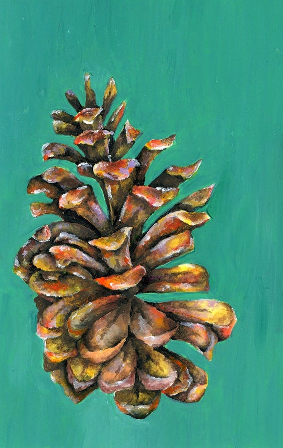 Pine Cone Art Print | Etsy