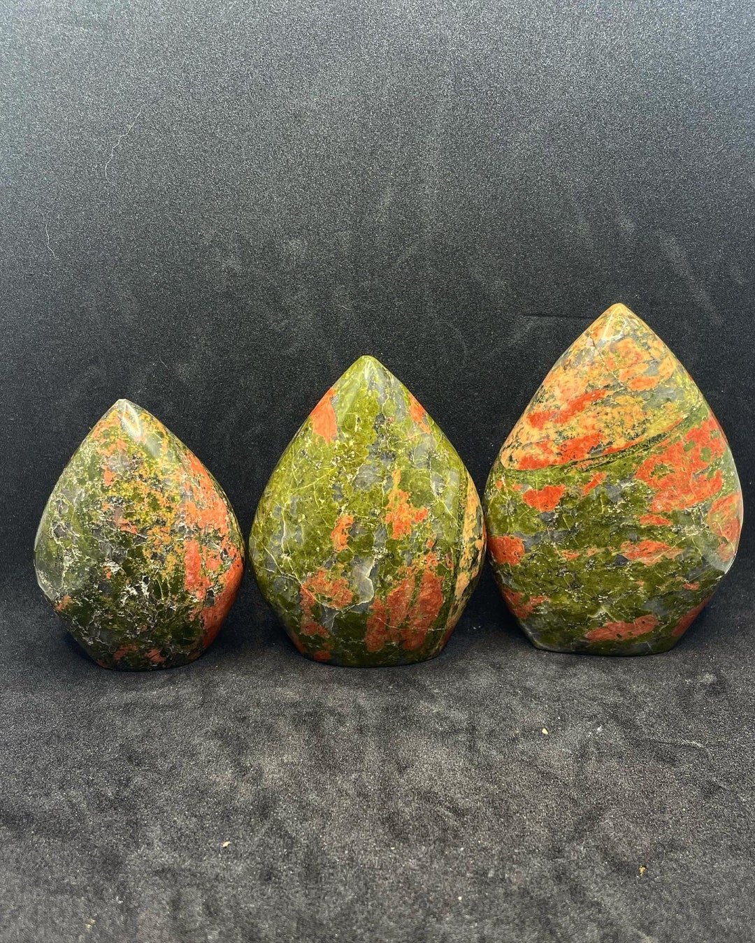 Unakite Crystal Teardrop Freeform Carving - Etsy