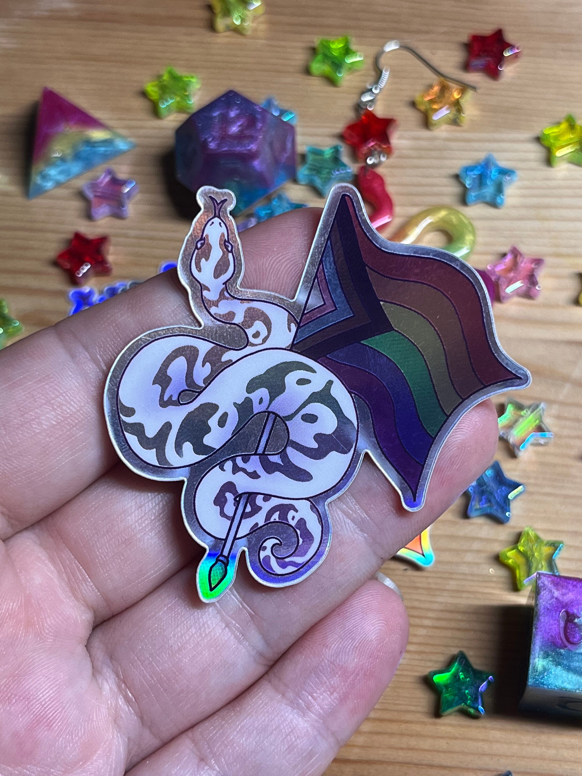 Snake Pride Sticker Progress Flag Holo - Etsy