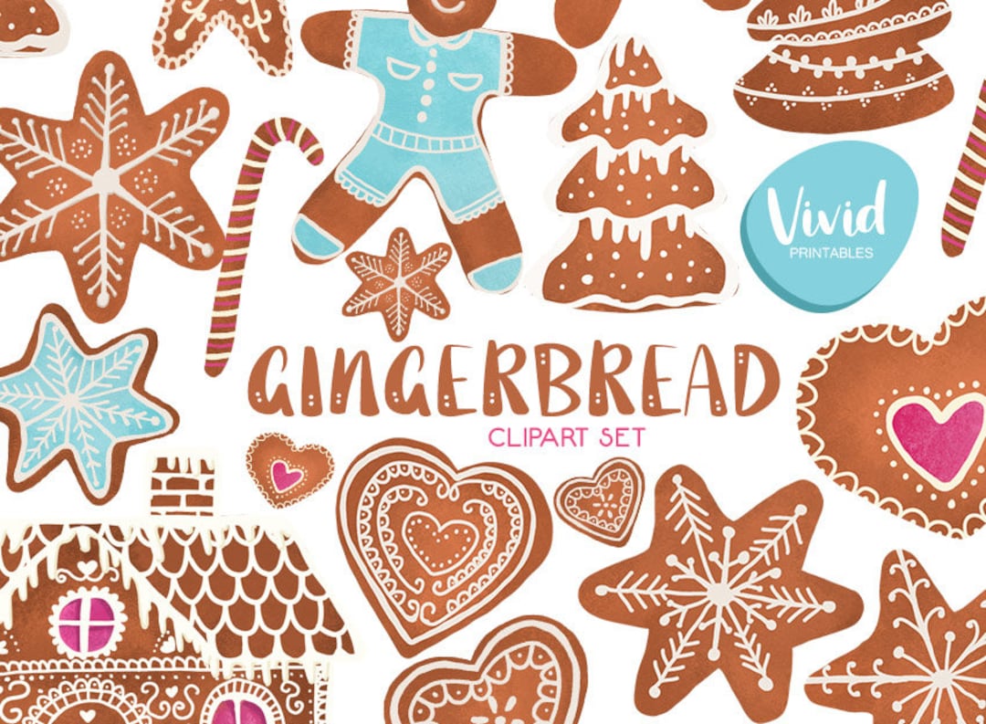 Gingerbread Clipart Set / Instant Digital Download / Png Files ...