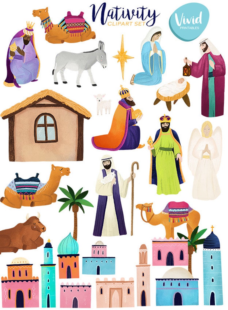 Nativity Scene Clipart Set, Instant Digital Download, Png Files - Etsy