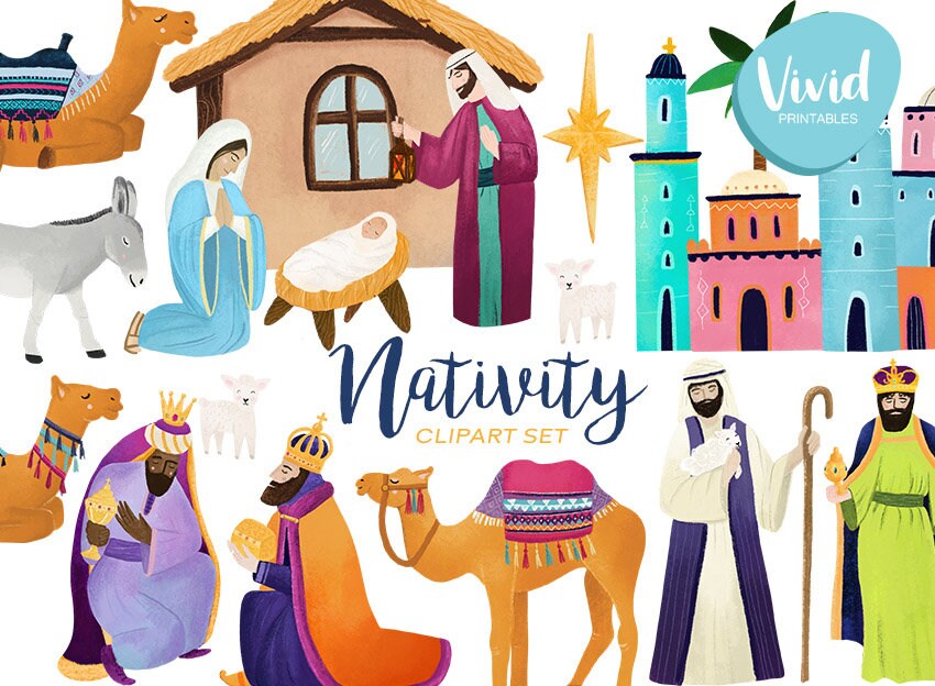 Nativity Scene Clipart Set, Instant Digital Download, Png Files - Etsy