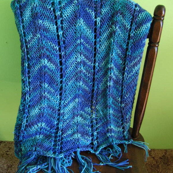 Blue Ripple Afghan - Etsy