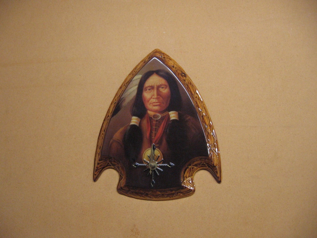 Chief With Medallion Arrowhead Clock - Etsy