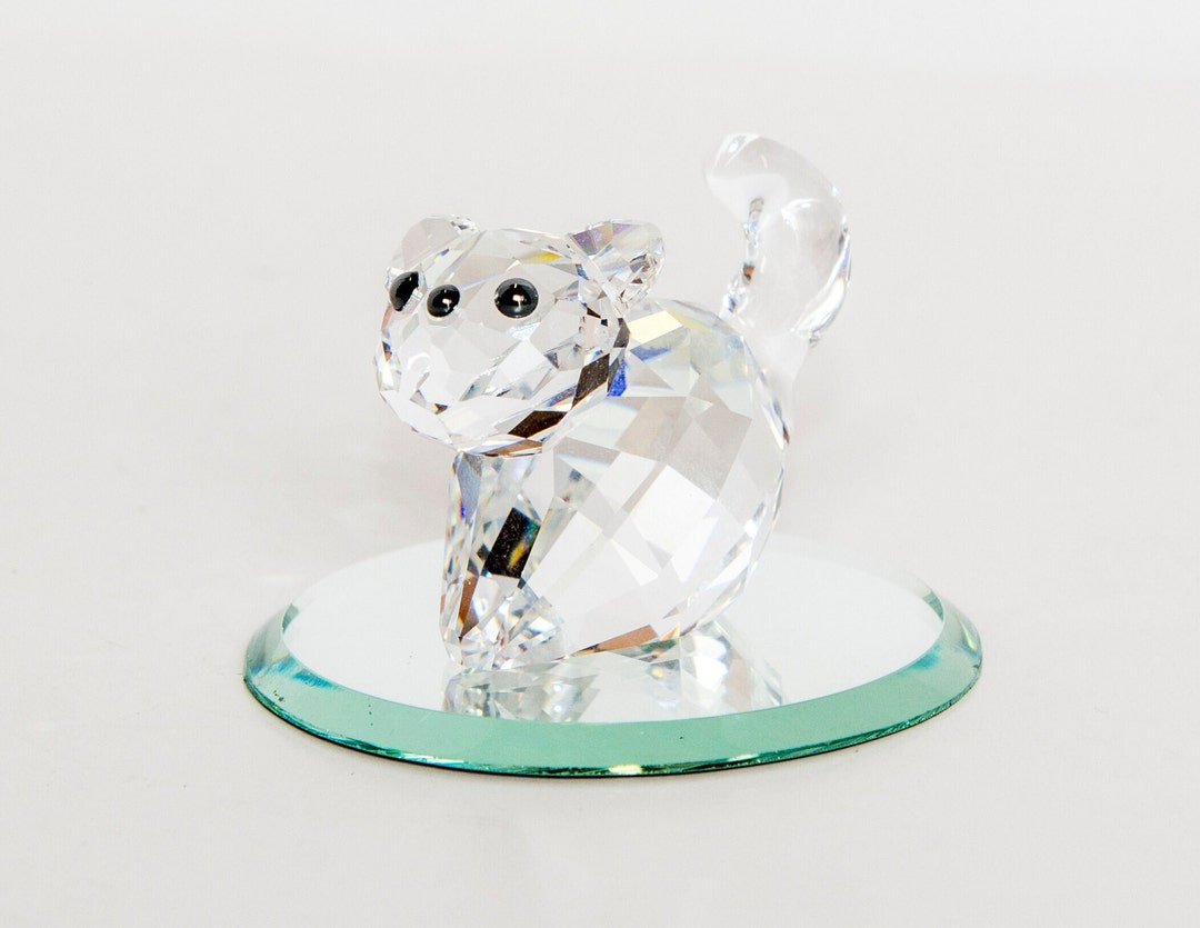Swarovski Crystal Cat Kitten Figurine Retired - Etsy