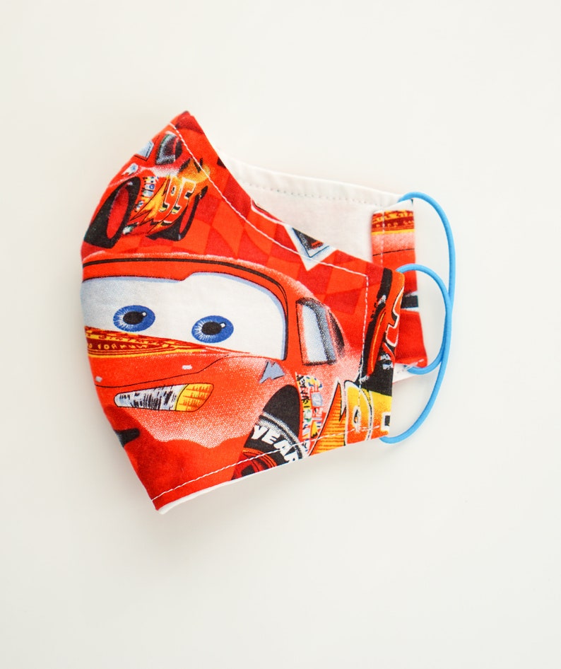 Lightning Mcqueen Face Mask for Children - Etsy