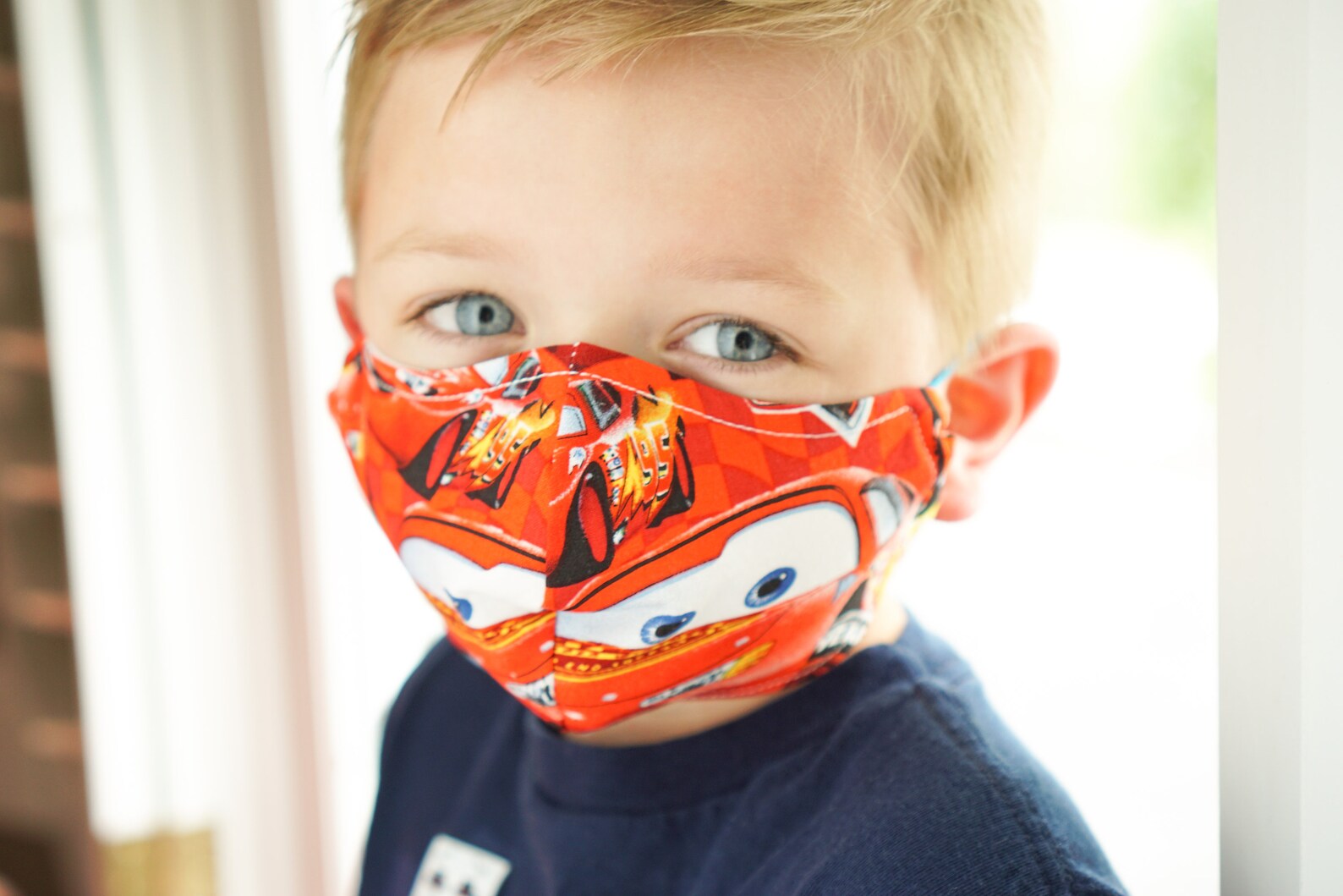 Lightning Mcqueen Face Mask for Children - Etsy