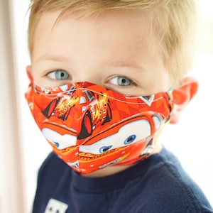 Lightning Mcqueen Face Mask for Children - Etsy