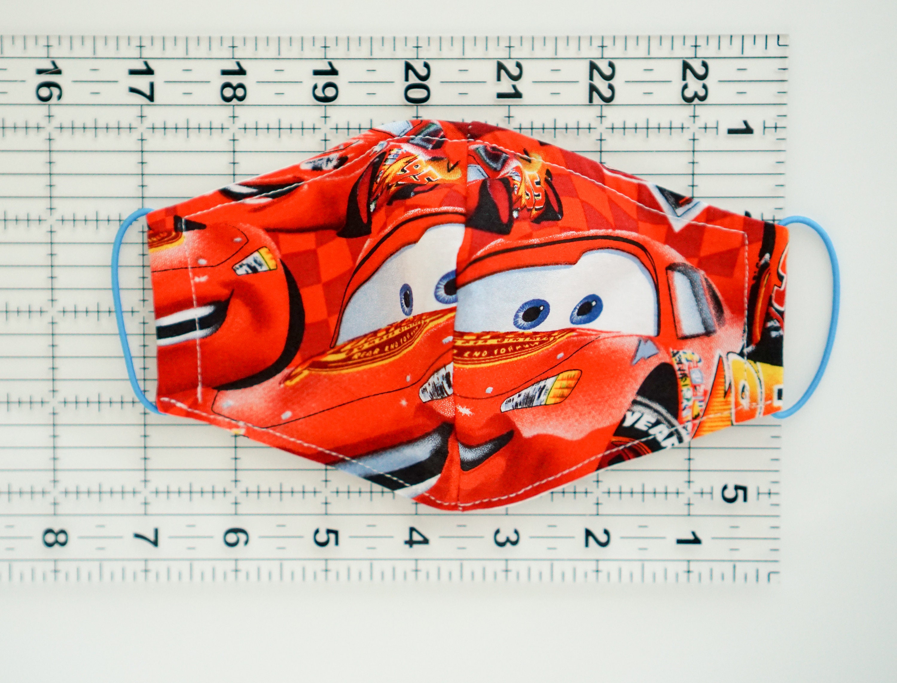 Lightning Mcqueen Face Mask for Children - Etsy