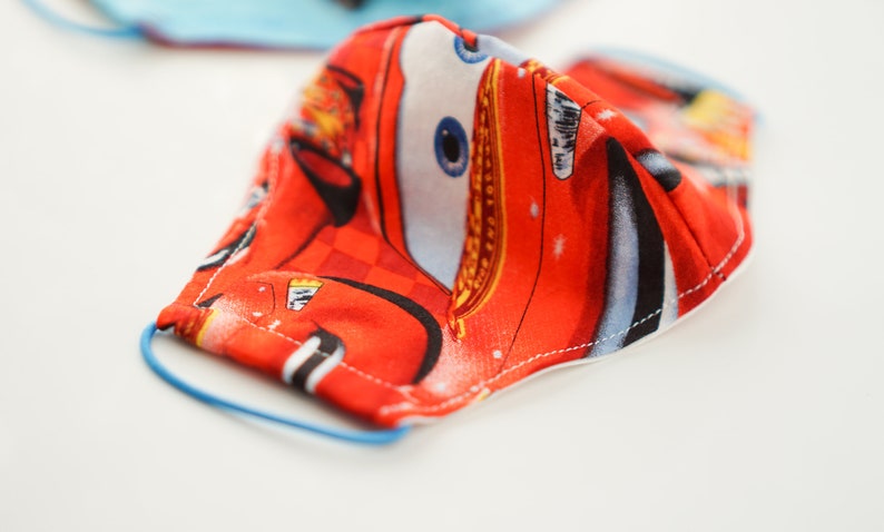 Lightning Mcqueen Face Mask for Children - Etsy