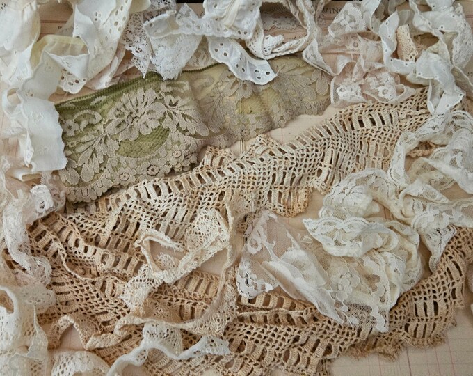 Vintage Antique Crocheted Lace Trim Scrap Lot - Etsy