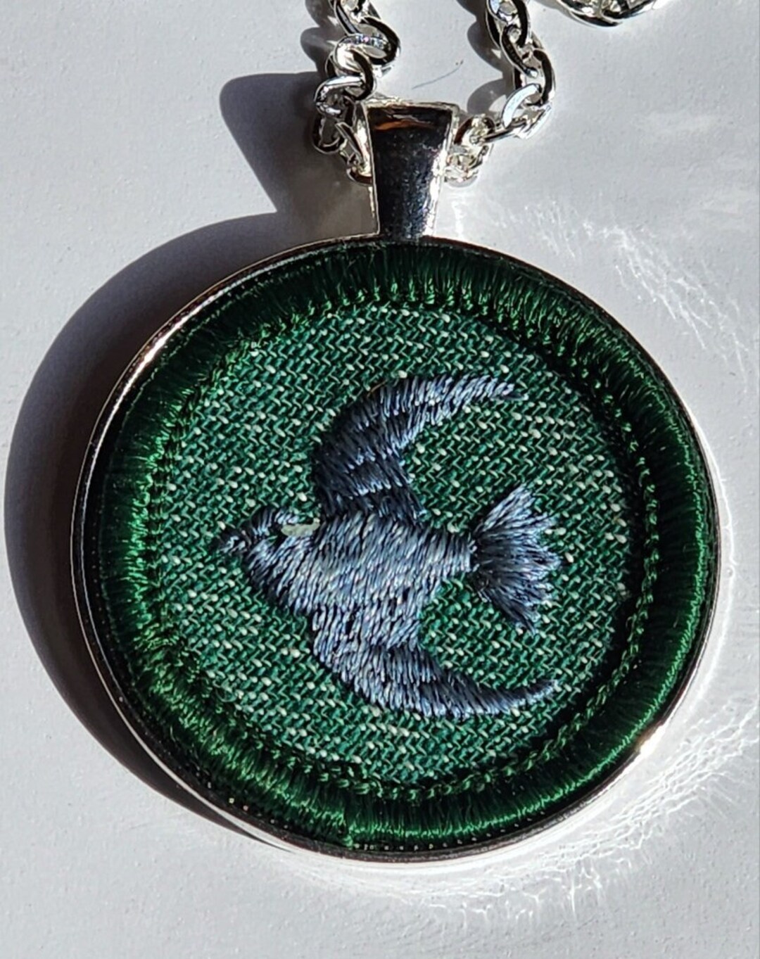 Bluebird Necklace Girl Scout Badge Pendant Chain Bird Lover Watcher ...