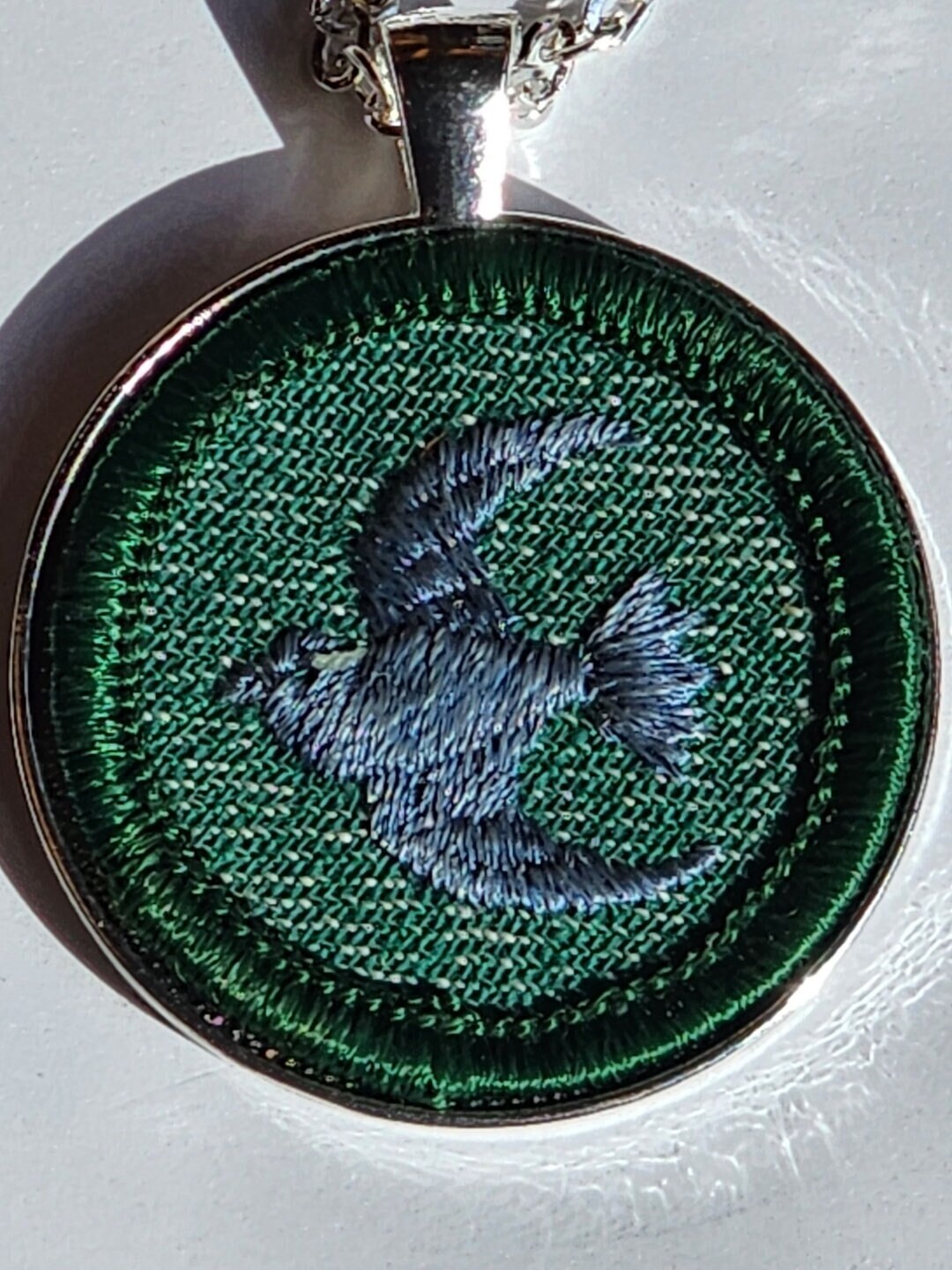 Bluebird Necklace Girl Scout Badge Pendant Chain Bird Lover Watcher ...