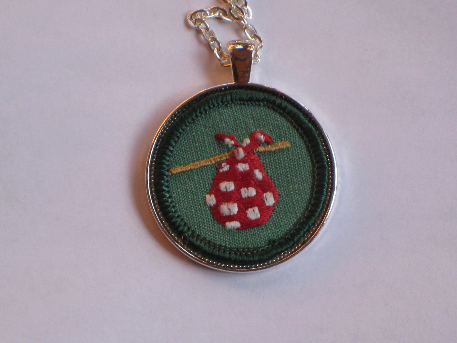 Girl Scout Knapsack Badge Gypsy Necklace Hiking Patch Camper Gift ...