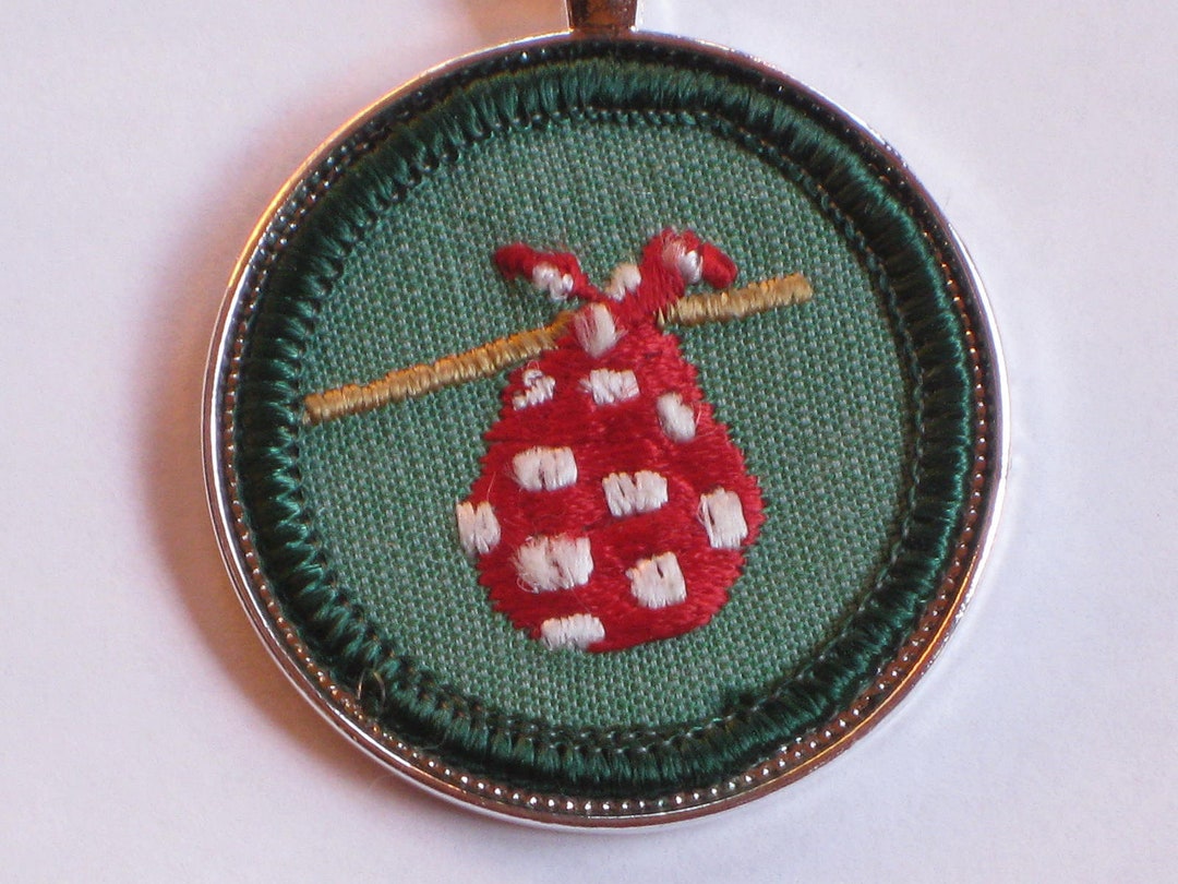 Girl Scout Knapsack Badge Gypsy Necklace Hiking Patch Camper Gift ...