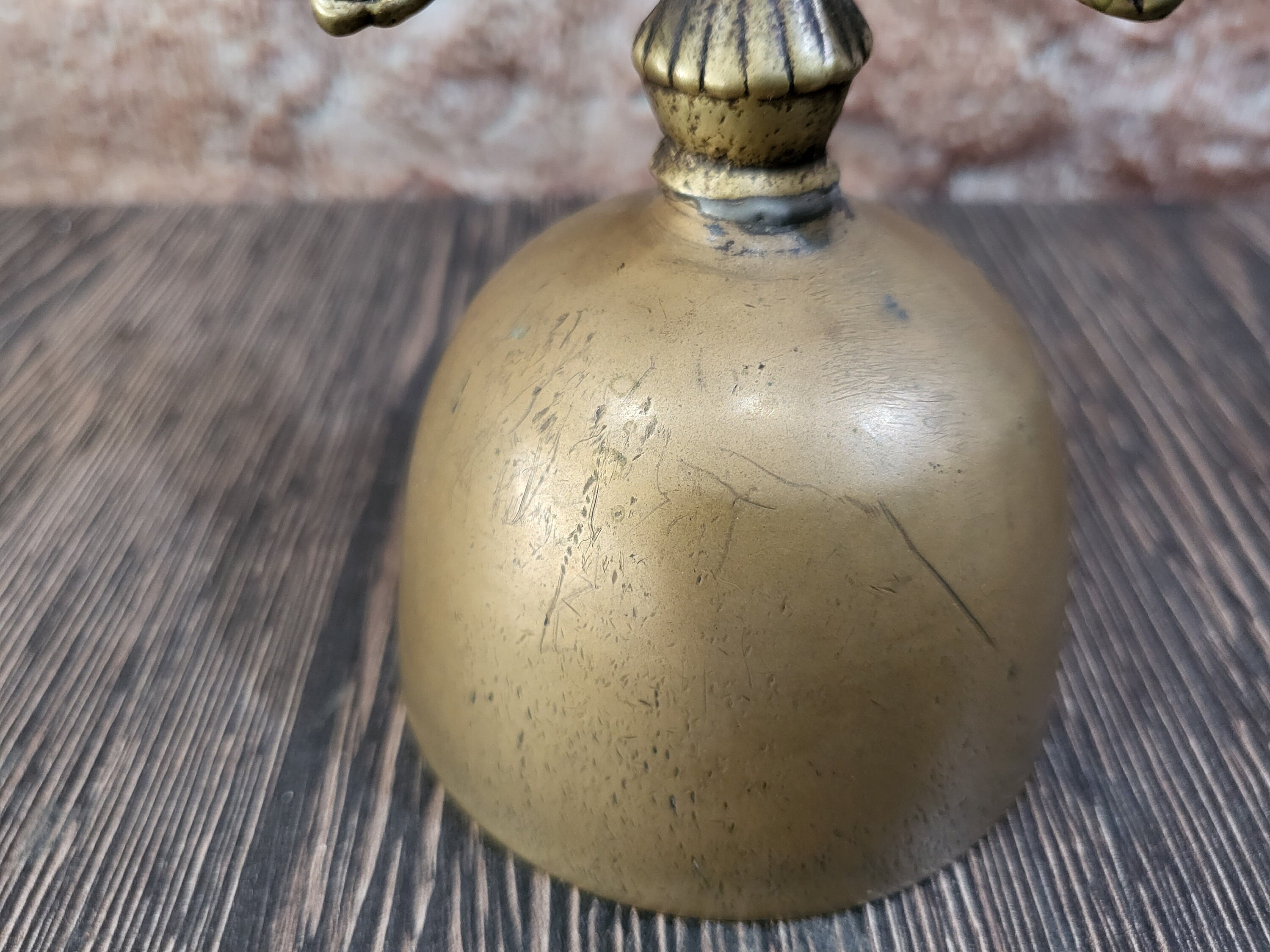 Home Décor Bells Old Brass or Bronze Patriotic Bell Eagle Finial 3 Iron ...