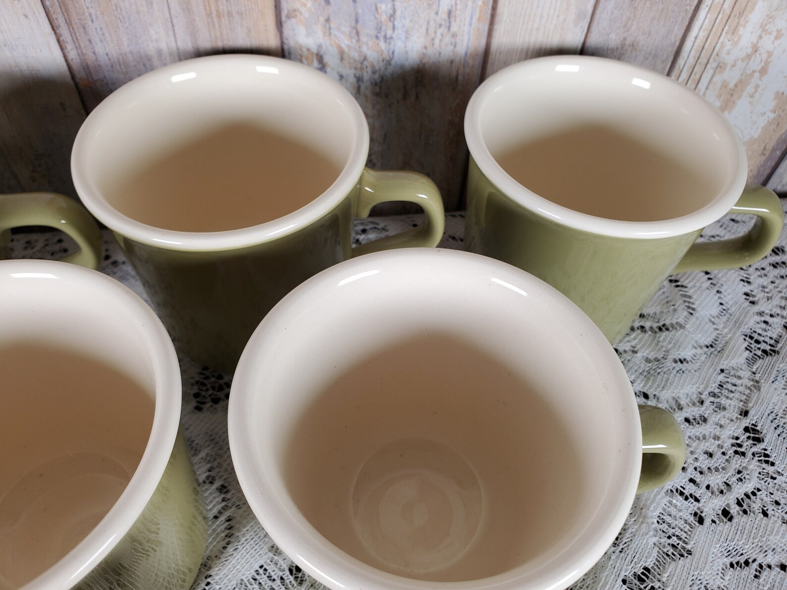 1950s 6 Vintage Genuine Taylor Mug Usa Olive Outside Cream - Etsy