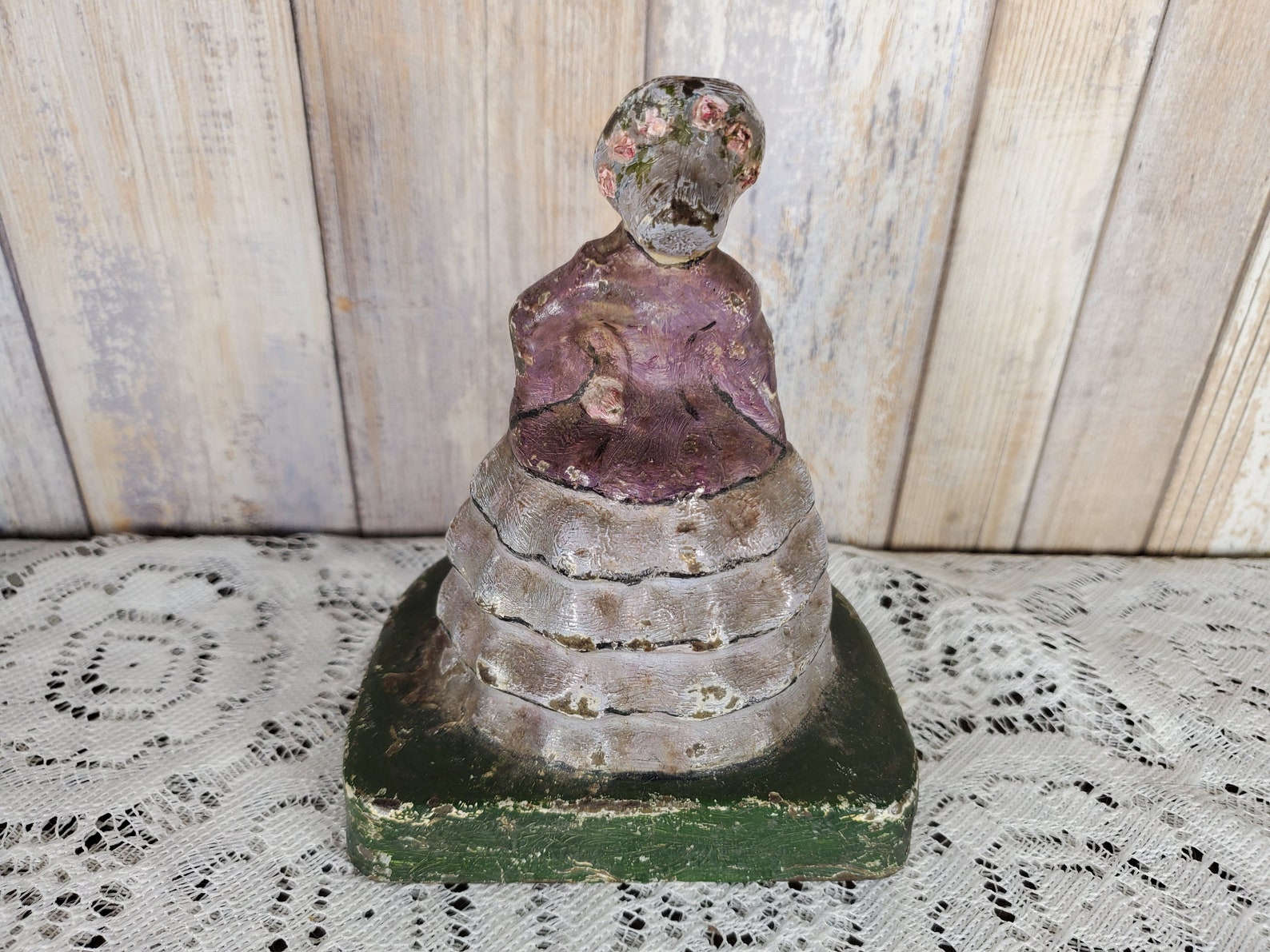 Antique Original Southern Lady Bell Dress Cast Iron Art Statue | Etsy