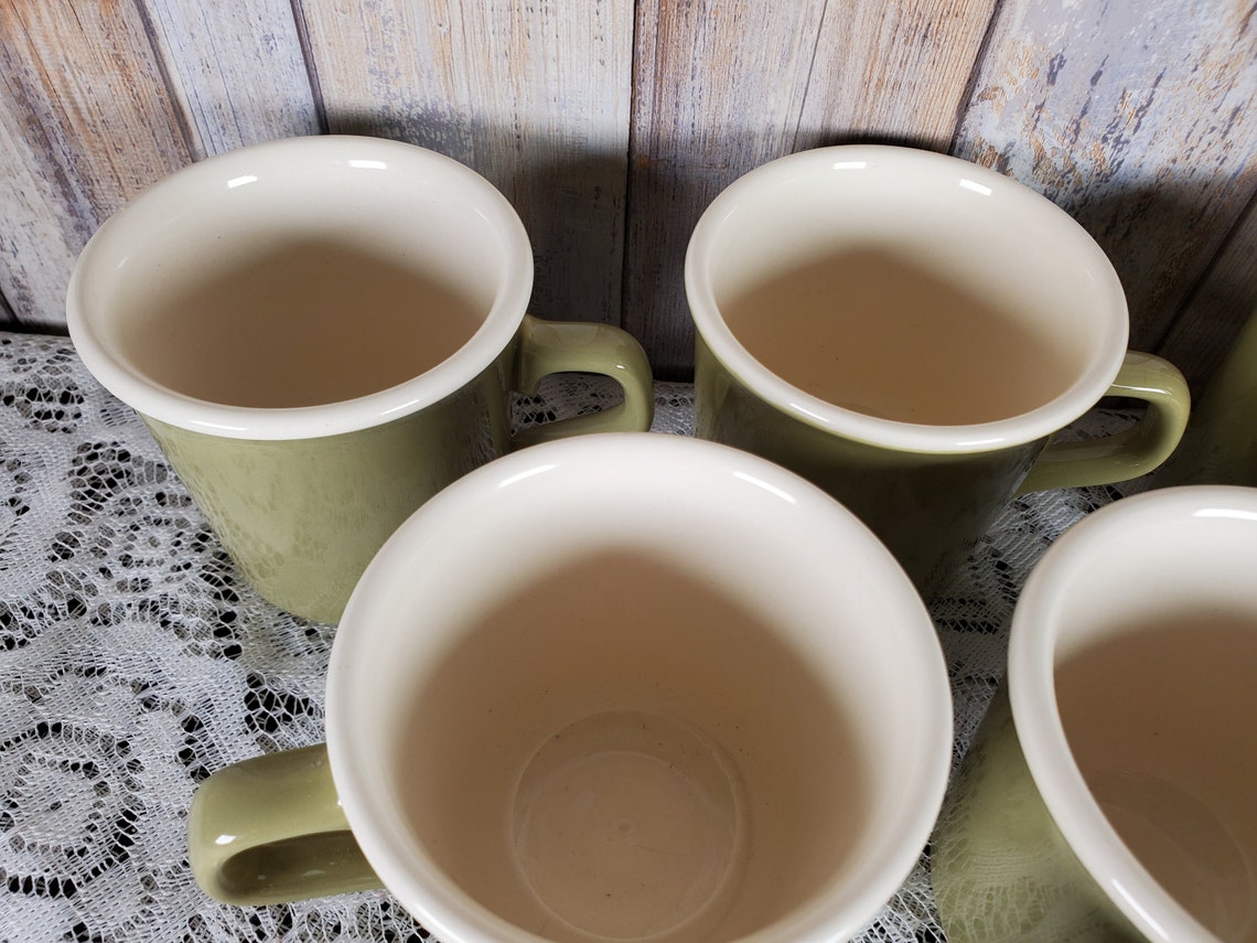 1950s 6 Vintage Genuine Taylor Mug Usa Olive Outside Cream - Etsy