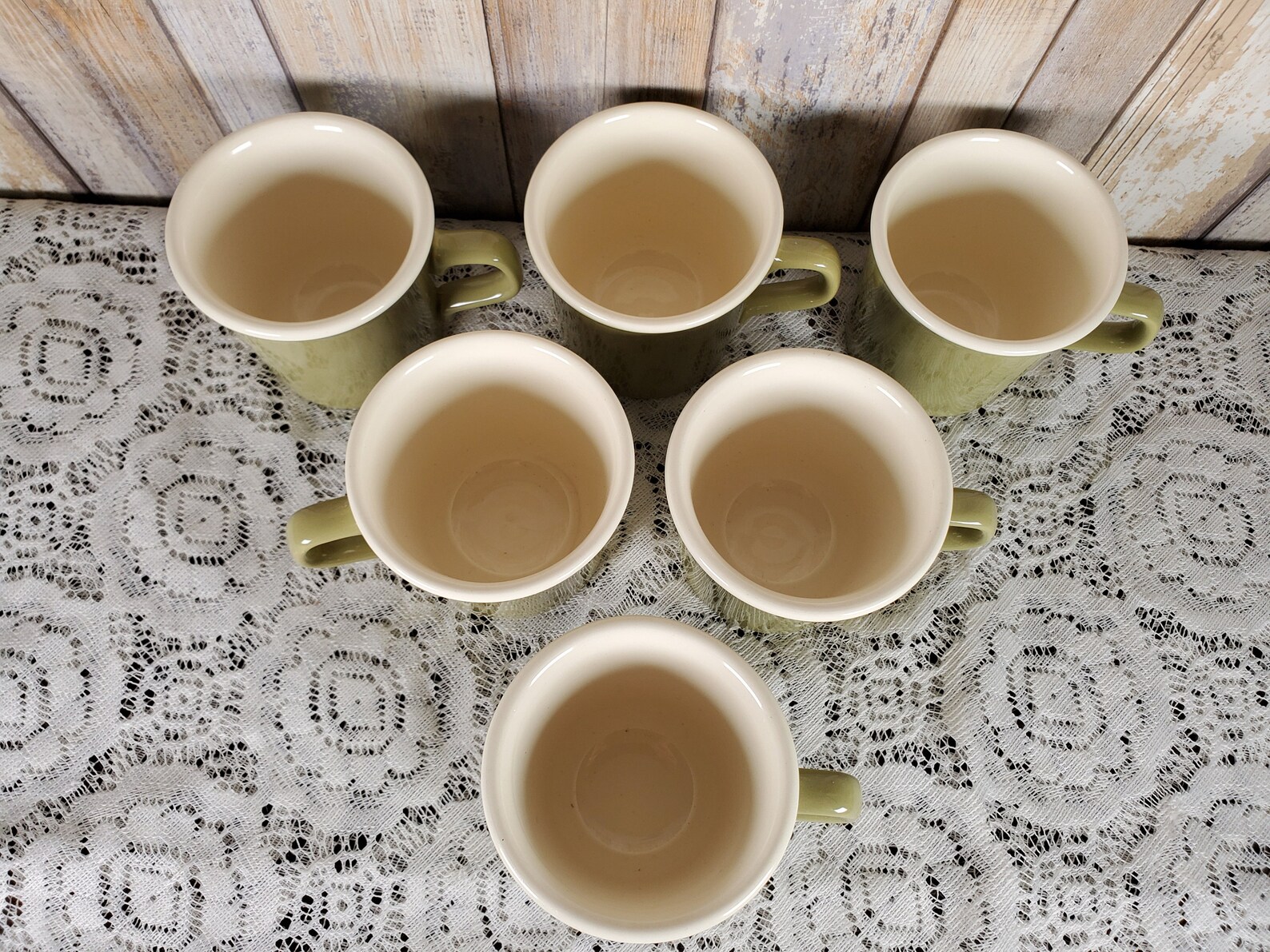 1950s 6 Vintage Genuine Taylor Mug Usa Olive Outside Cream - Etsy