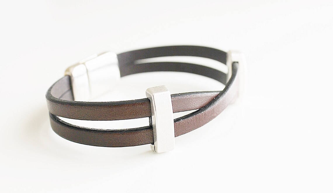 BRACELET HOMME en CUIR. Bracelet pour hommes bijoux pour - Etsy France