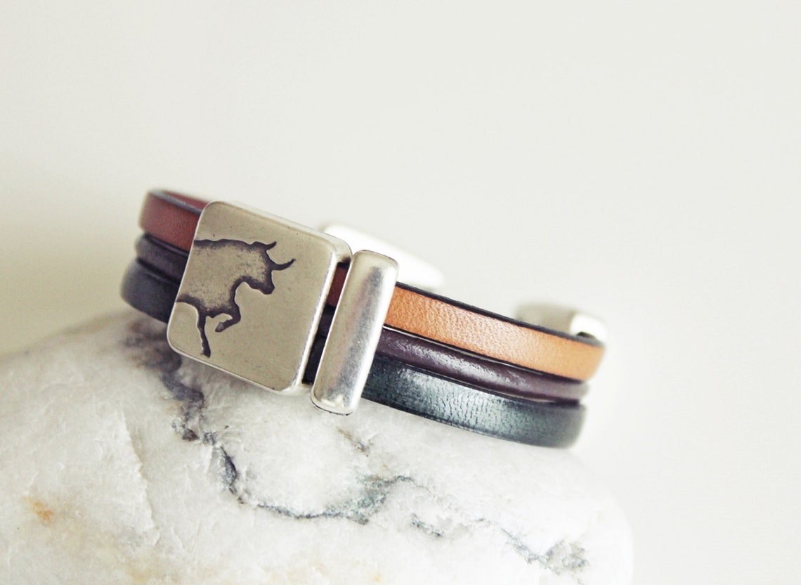 BULL BRACELET SPANISH Souvenir Men Bracelet Rodeo Bull | Etsy