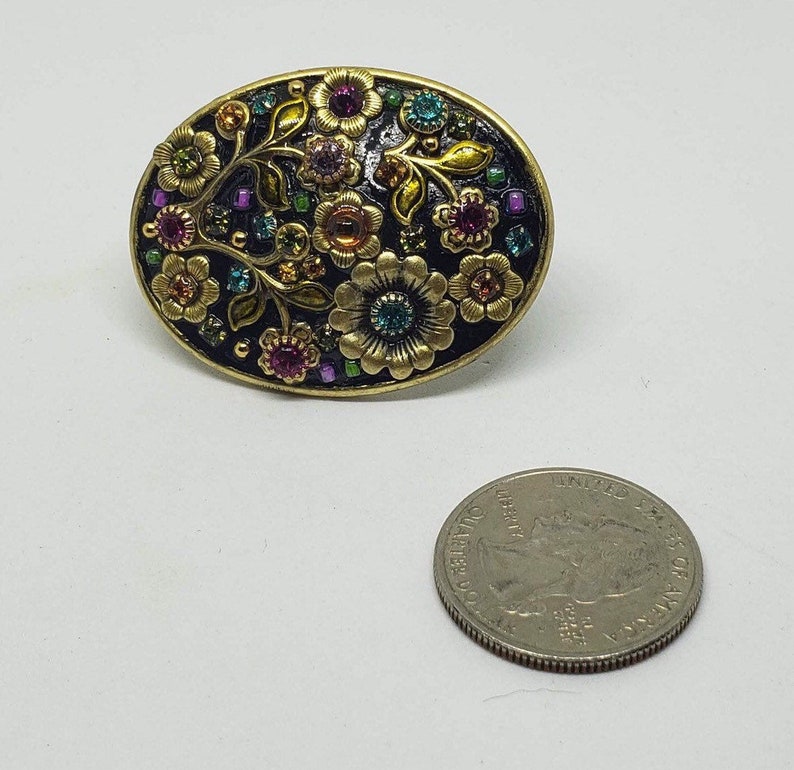 Michal Golan Vintage Midnight Garden Rhinestone Brooch/pendant - Etsy Michal Golan Vintage Midnight Garden Rhinestone Brooch/pendant - Etsy