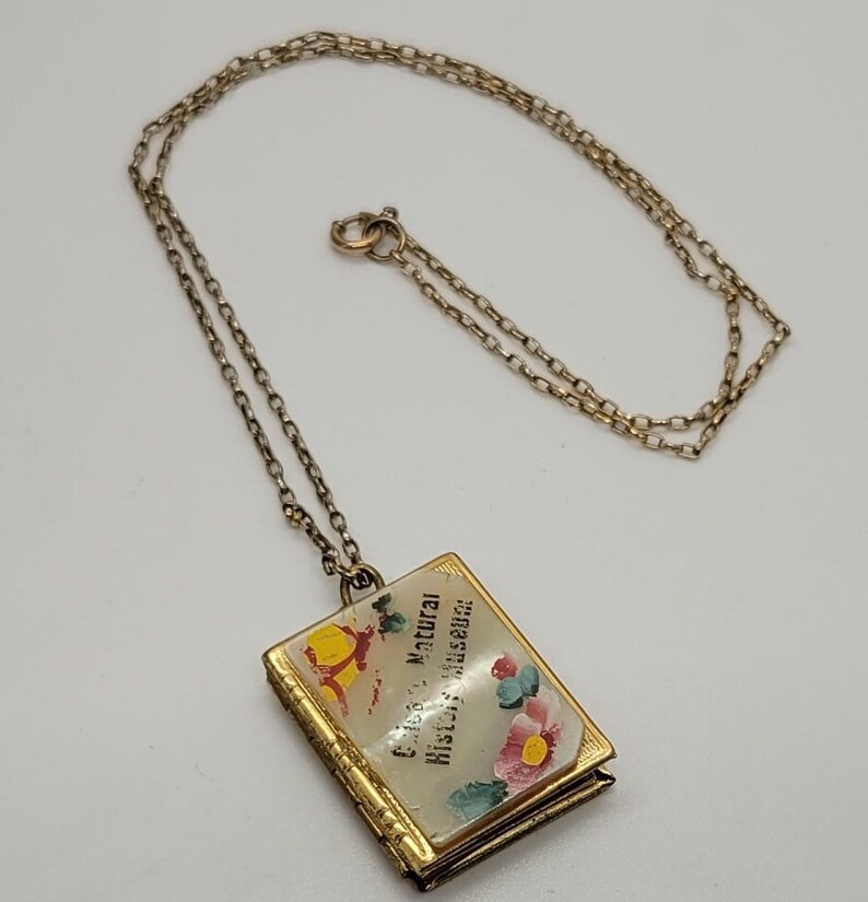 Mid-century MOP Souvenir Book Locket Chicago Natural History Museum - Etsy