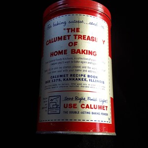 Large Vintage Mid Century 1 Lb 9 Oz Calumet Baking Powder Tin With ...