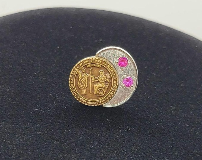 Vintage State of North Carolina Recognition Pin Gold Filled With Rubies ...