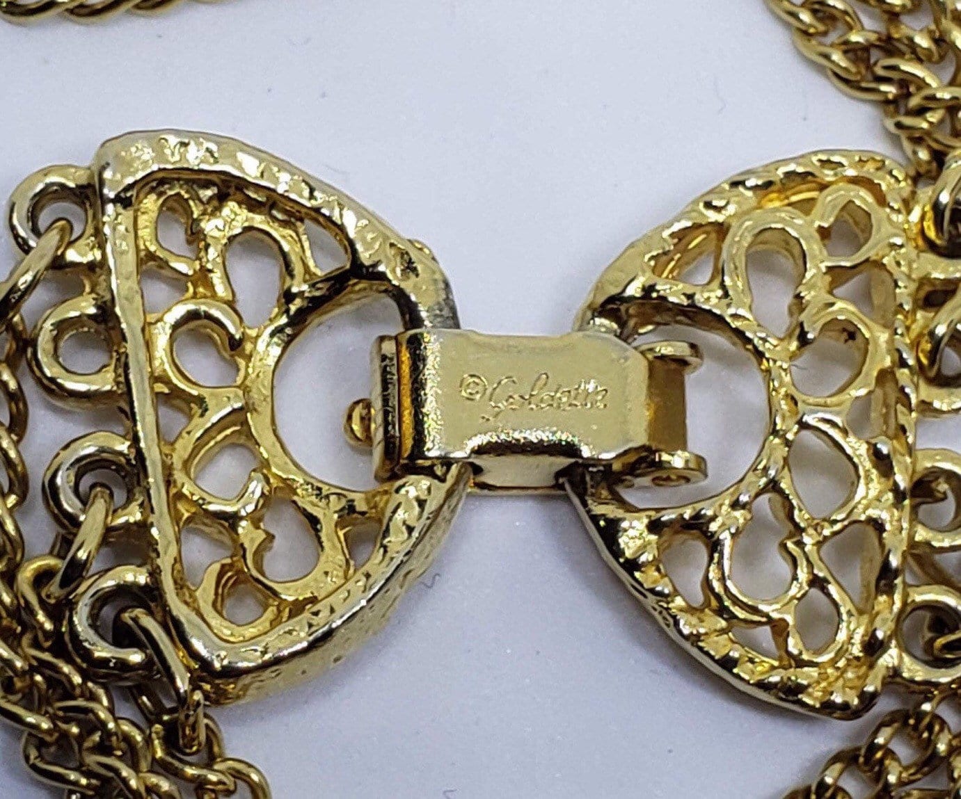 Vintage Goldette Intaglio Amber Glass Venus and Cupid Victorian Revival ...