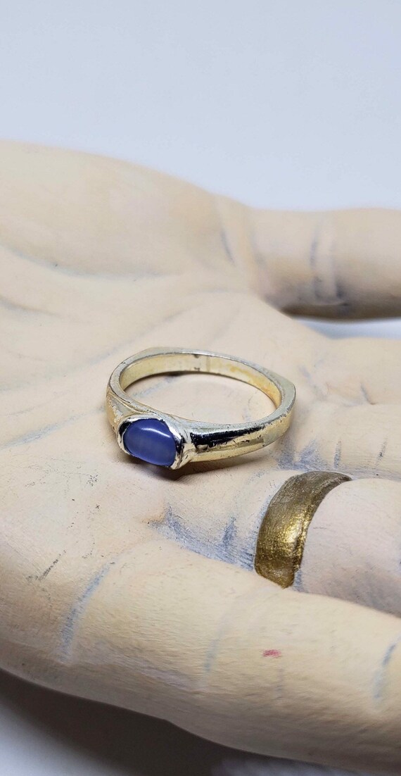 Vintage 1980s Marsala Sterling Silver Moonstone Ring - Gem