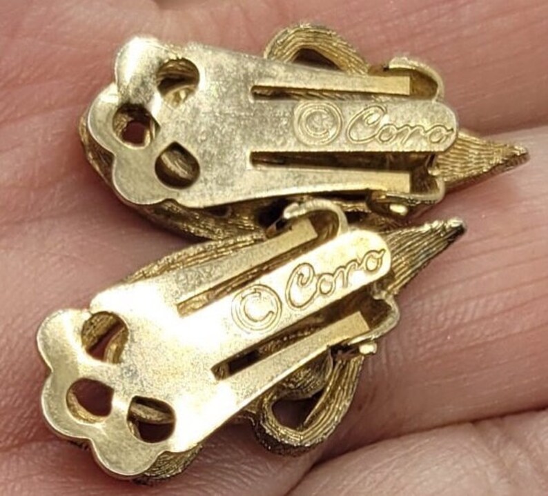 Vintage Coro Open Hearts Green Rhinestone Gold Tone Clip-on Earrings - Etsy