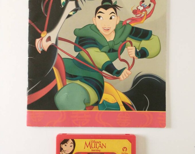 Vintage Walt Disney's Mulan Read-along Book With Cassette Tape 1998 24 ...