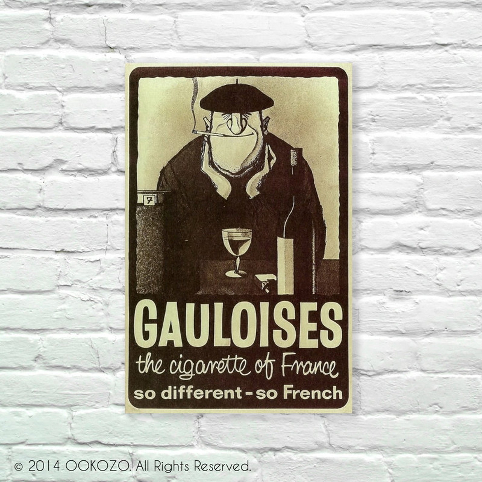 Gauloises the Cigarette of France Vintage Poster Art Print, Fireworks ...