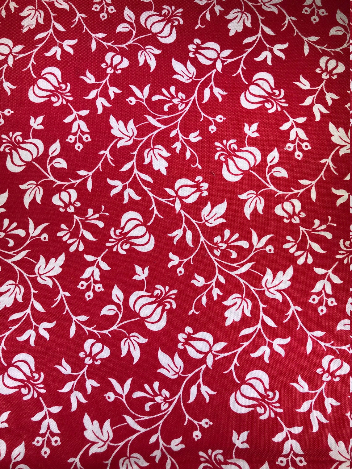Red Fabric With Flowers. Modern Mixers III. Studioe Fabrics. Pattern ...
